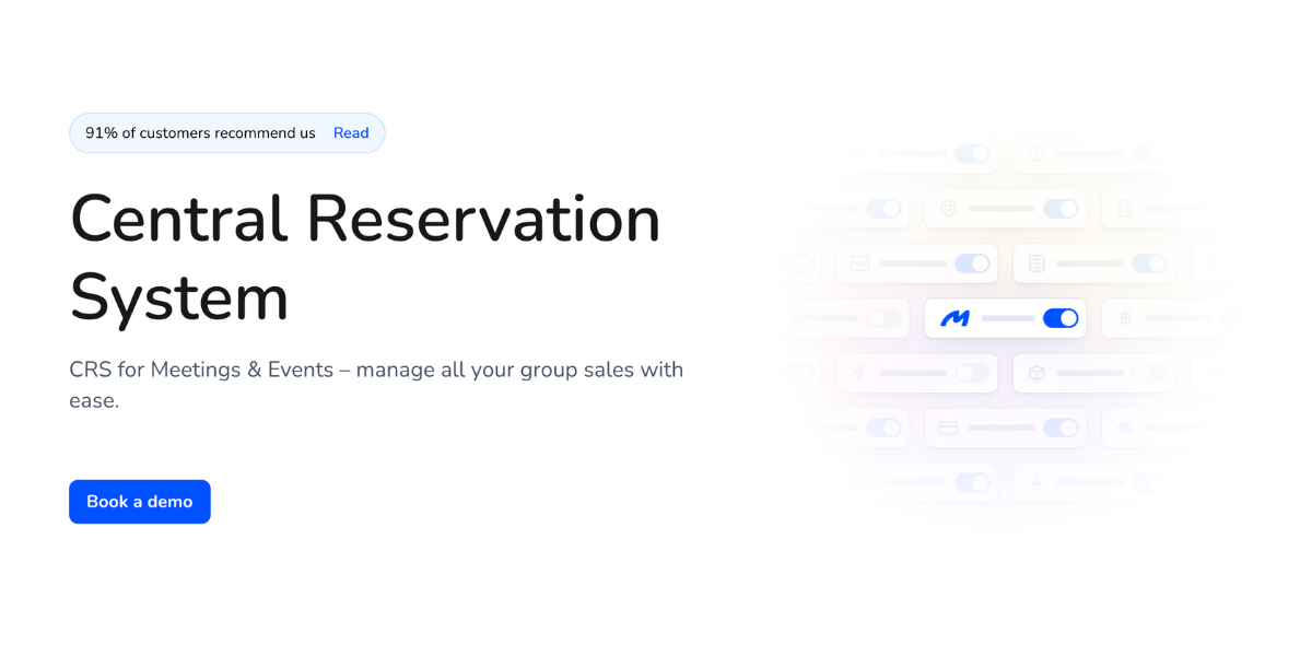 Central Reservation System for Meetings & Events and Group bookings